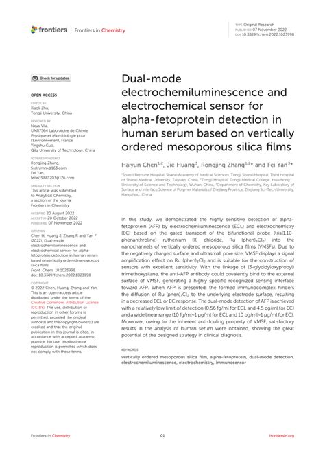 Pdf Dual Mode Electrochemiluminescence And Electrochemical Sensor For Alpha Fetoprotein