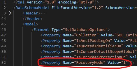 Sql Server SQLPackage Resets Database Recovery Model Database Administrators Stack Exchange