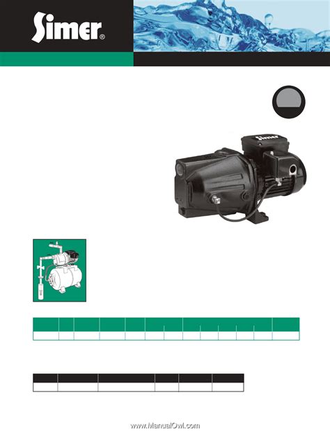 Pentair Pentair Simer 2803 1 Hp Cast Iron Shallow Well Jet Pump Simer