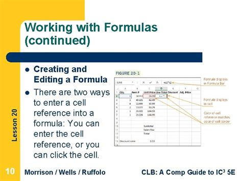 Lesson 20 Creating Formulas And Charting Data Computer