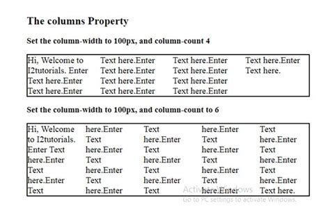 Css Columns I2tutorials