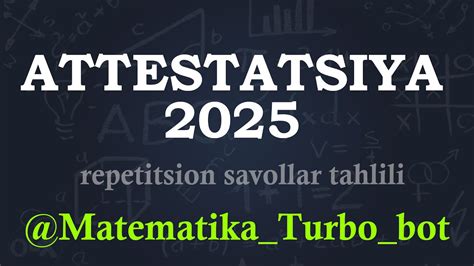 Attestatsiya 2025 Demo Test Tahlili Youtube