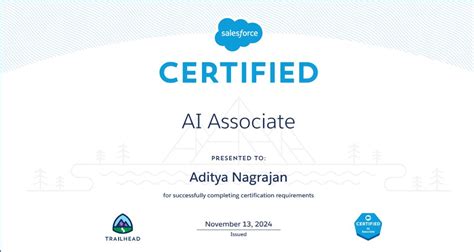 Aditya Nagrajan On Linkedin Infosys Salesforce Ai Salesforcecertification