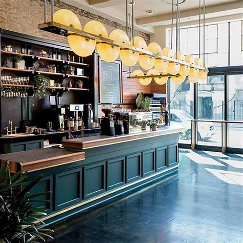 Buy Contemporary Coffee Shop Counter In Green With Laminate Top And