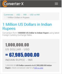 How Much Is Million Us Dollars In Rupees Soicl Com