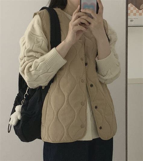 베리밍 깔깔이 누빔 경량 패딩 조끼 2color 위시버킷