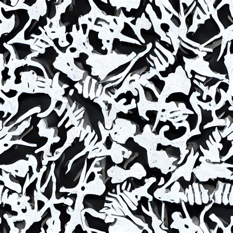 White Fish Bone Fossils In Black Stone Seamless Pattern · Creative Fabrica White Fish Bone Fossils In Black Stone Seamless Pattern · Creative Fabrica