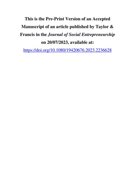 Pdf A Systematic Review Of Performance Measurement Systems And Their Relevance To Social