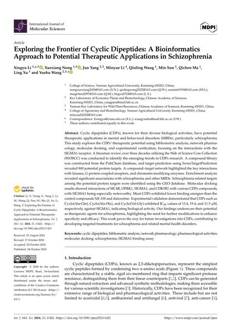 Pdf Exploring The Frontier Of Cyclic Dipeptides A Bioinformatics