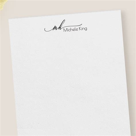 PERSONALIZED NOTEPAD Custom Notepad Script Notepad With Name Lined Notepad Monogram