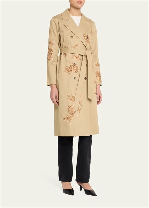 Lagence Venus Embroidered Trench Coat Bergdorf Goodman