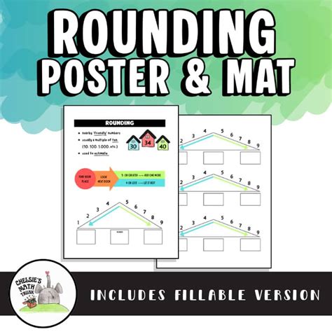 Rounding Poster And Mat By Chelsies Math Trunk Tpt