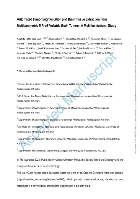 Pdf Automated Tumor Segmentation And Brain Tissue Extraction From