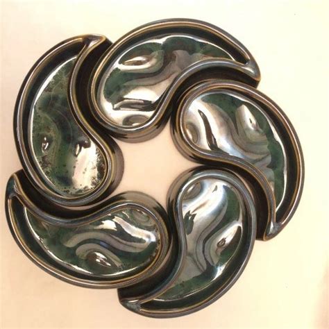 خرید و قیمت بته جقه یین و یانگ لعاب خاص مات مشکی و شفاف عسلی مس ترب