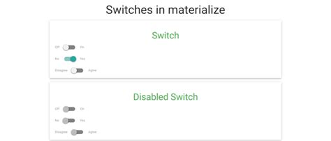 Materialize Css Switches Geeksforgeeks