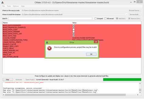 CMake Can T Generate A Library Librealsense Issue IntelRealSense Librealsense GitHub