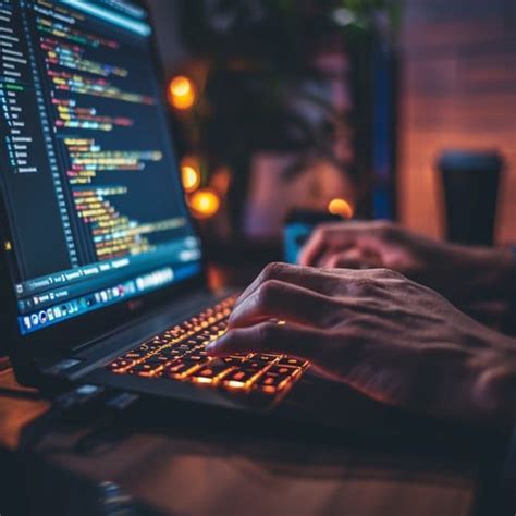 Free Coding Workstation Glow Image Download At Stockcake