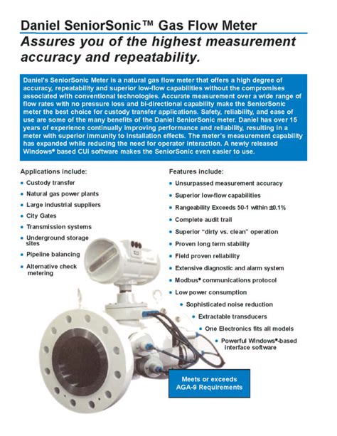R Land Baidin Egwar St Daniel Seniorsonic™ Gas Flow Meter