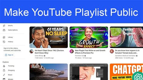 How To Make Youtube Playlist Public Youtube