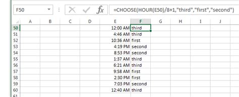 Excel Using Formula To Determine Shift From Time Data Stack Overflow