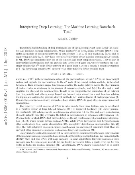 pdf interpreting deep learning the machine learning rorschach test