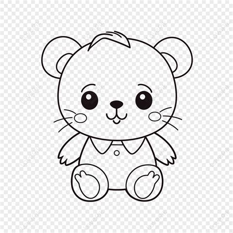 그림 개요 스케치 드로잉이 있는 귀여운 테디 베어 색칠 페이지 벡터개요 예술선 그리기 Png 일러스트 무료 다운로드