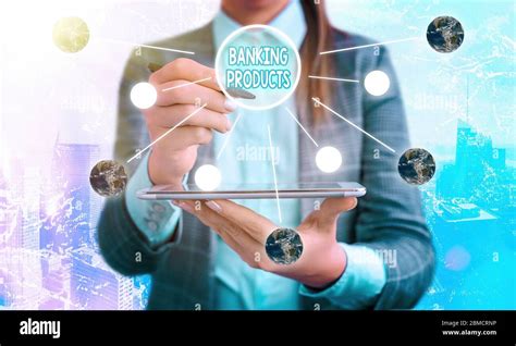 Conceptual Hand Writing Showing Banking Products Concept Meaning Safe And Convenient Way Or