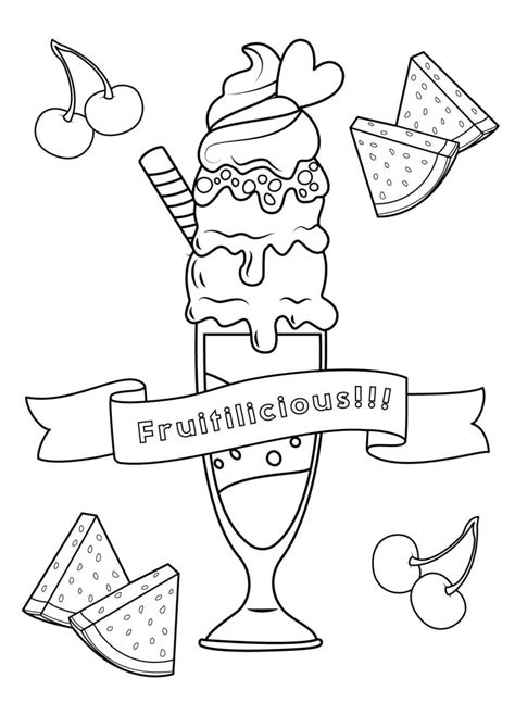 아이스크림 색칠공부 도안 공유 네이버 블로그