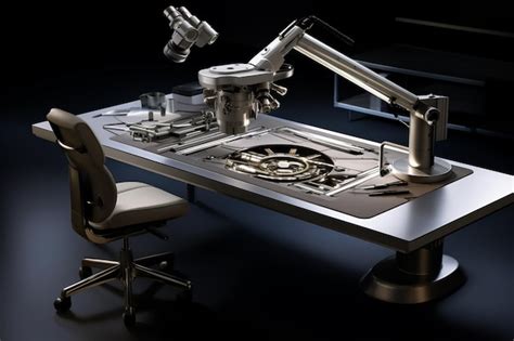 Precise Nanotech Microscope Workbench Premium Ai Generated Image
