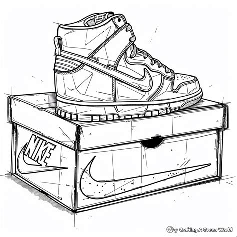 Nike Dunk Shoes Coloring Pages 2025