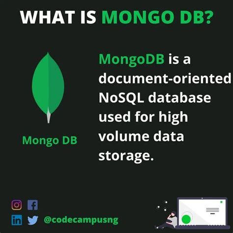 Code Campus On Linkedin Database Mongodb Programming Javascript Js Framework Internet