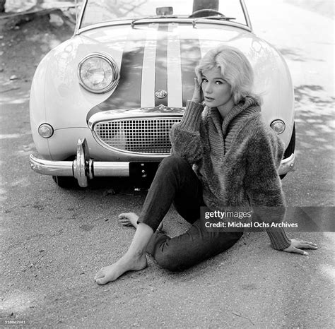 Yvette Mimieux Poses For A Portrait With A Car In Los Angelesca News