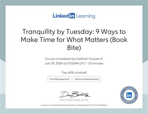 Sadham Hussain K On Linkedin Certificate Of Completion