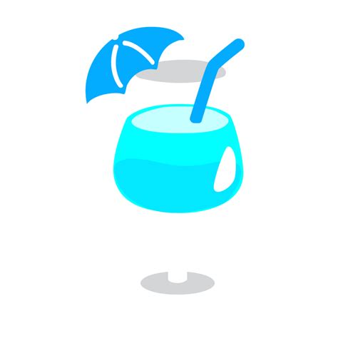 Blue Hawaii Glass Cartoon Illustration 50498654 Png