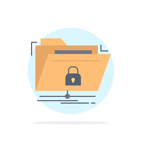 Encryption Files Folder Network Secure Flat Color Icon Vector 15183675