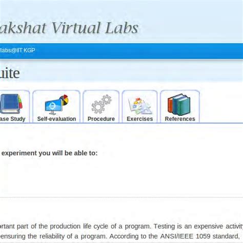 Screen Shot Of Se Virtual Labs Developed At Iit Kharagpur Download Scientific Diagram