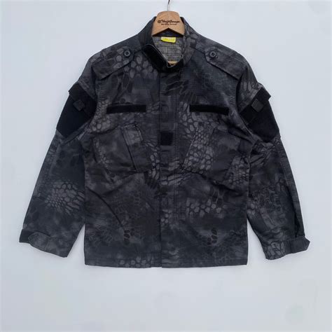 Vintage Snake Camouflage Military Tactical Combat Uniform Mens