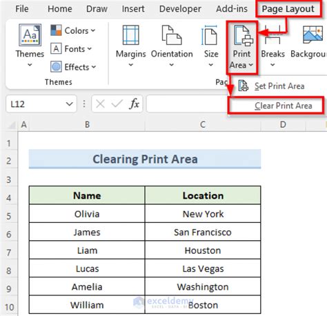 Fixed Excel Set Print Area Not Working 2 Possible Solutions