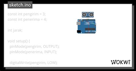 Jarak Menggunakan DigitalRead Wokwi ESP32 STM32 Arduino Simulator