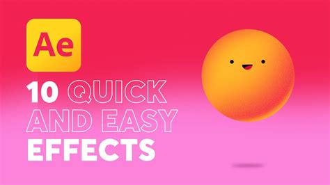 10 Quick And Easy Effects In After Effects Youtube