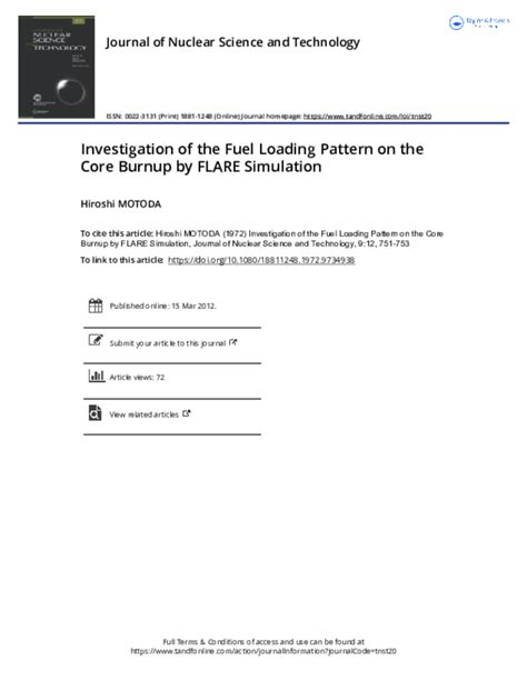 Pdf Investigation Of The Fuel Loading Pattern On The Core Burnup By