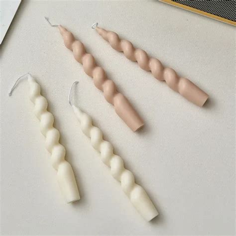 Classical Long Spiral Pillar Low Temperature Candles Interior Long Burning Candles Scented New