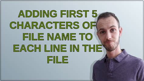 unix adding first 5 characters of a file name to each line in the file