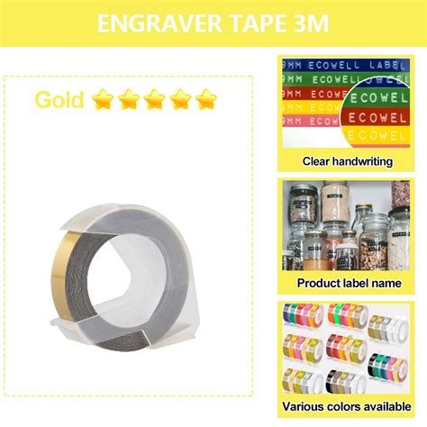 Multicolor Manual Label Maker Sticker Nama Dymo 3d Embossing Sticker