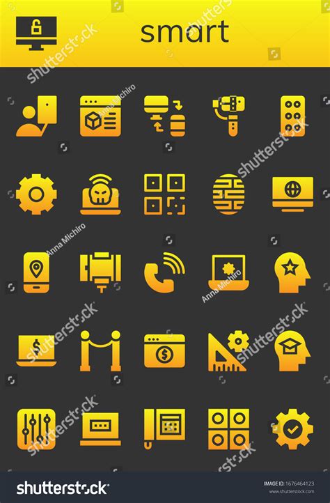 Smart Icon Set 26 Filled Smart Stock Vector Royalty Free 1676464123
