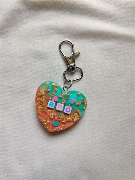 Personalised Resin Keychain For Rakhi T For Bhai