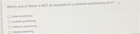 Solved Which One Of These Is Not An Example Of A Common