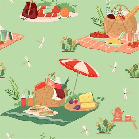 Picnic Wallpaper Vectors And Illustrations For Free Download Freepik