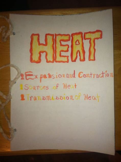 Student Mainlesson Cover Chapter On Heat Physics Heat Physics