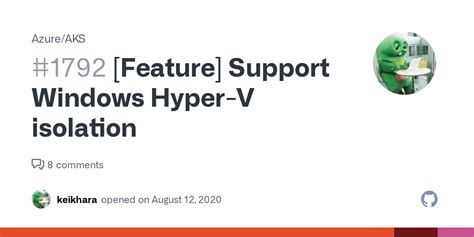 Feature Support Windows Hyper V Isolation · Issue 1792 · Azureaks · Github